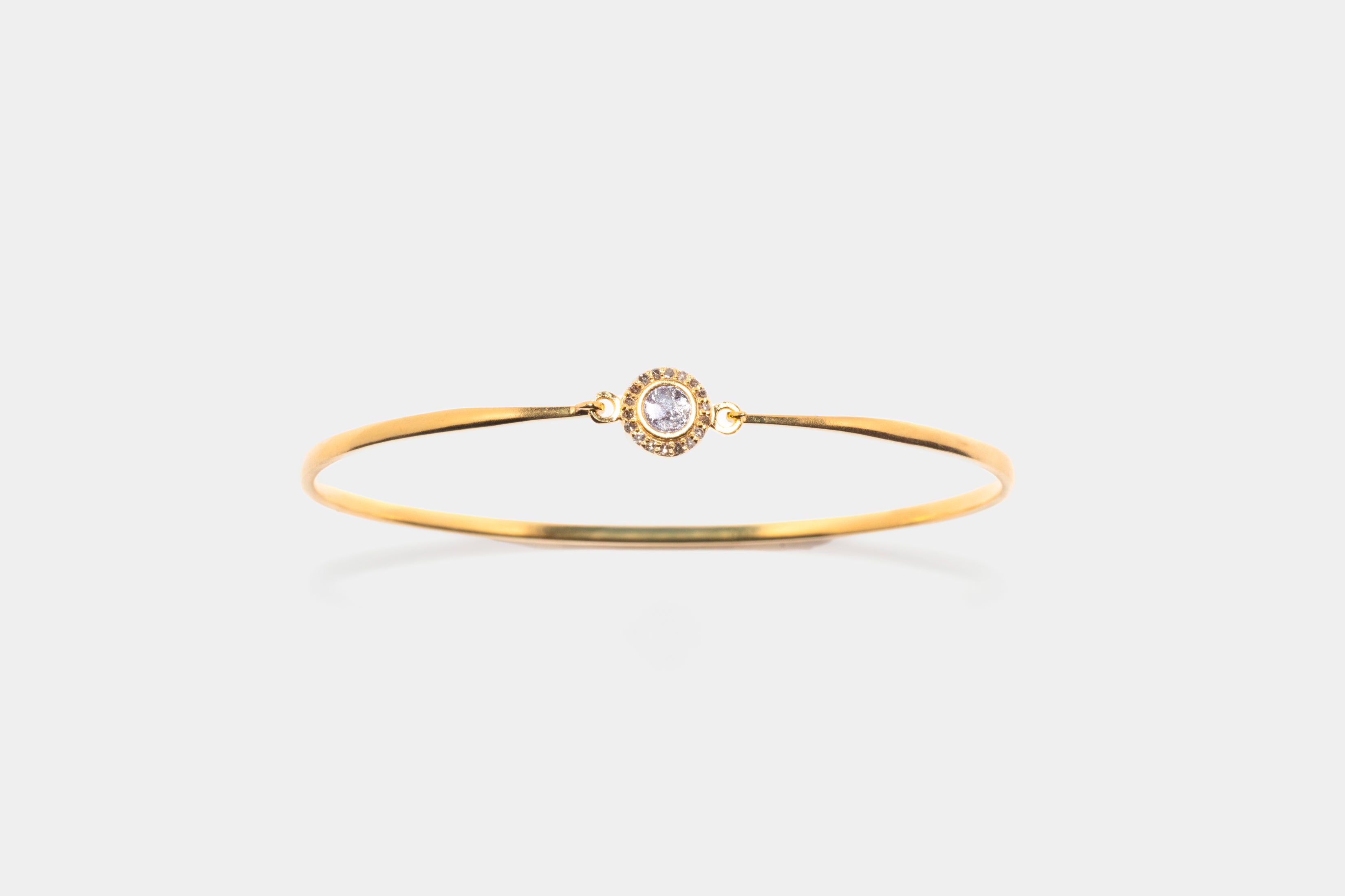 Dagny Round Gold Vermeil Bangle Bracelet