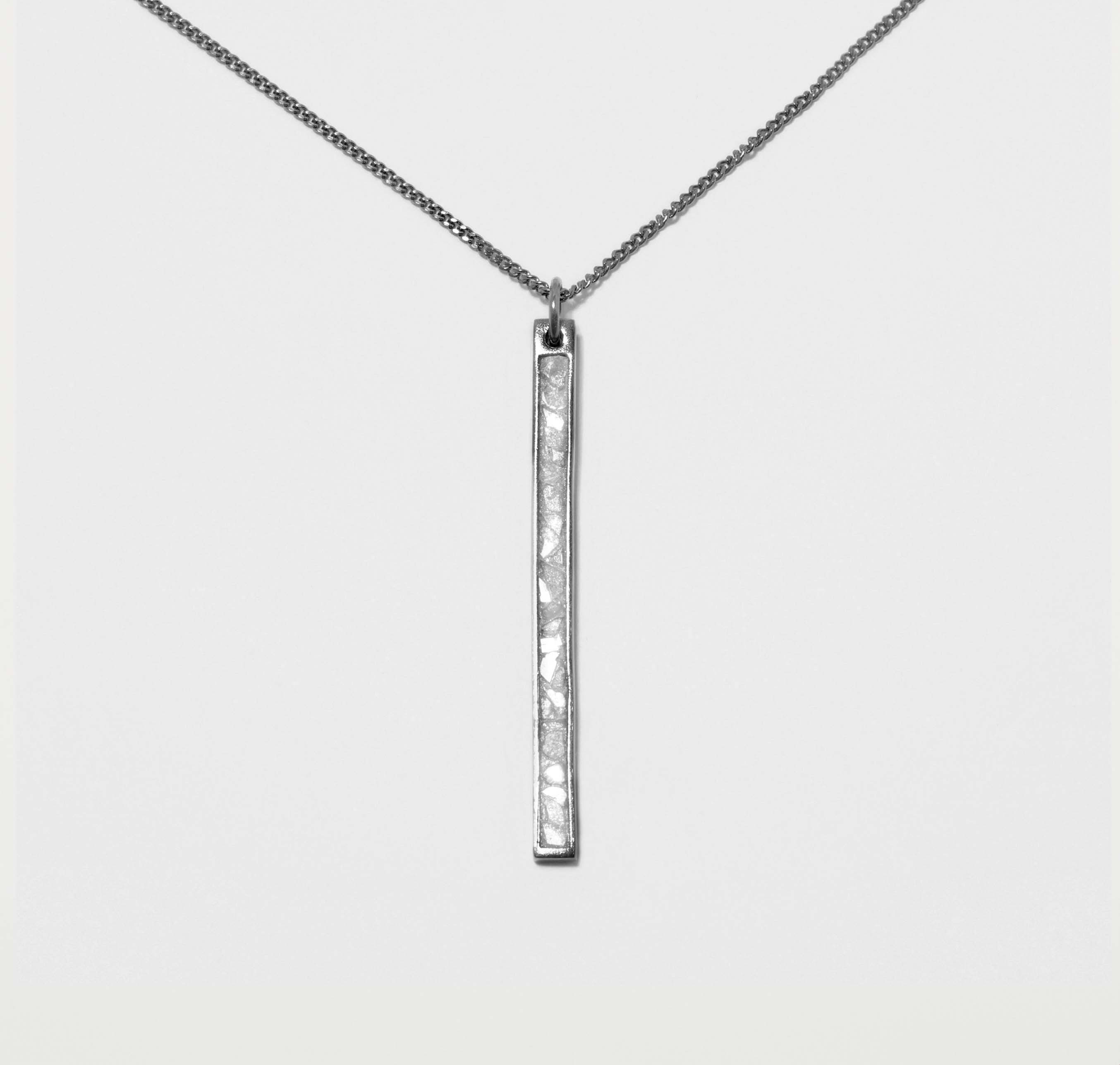Oxidized Sterling Silver Diamond Miladi Pendant Necklace